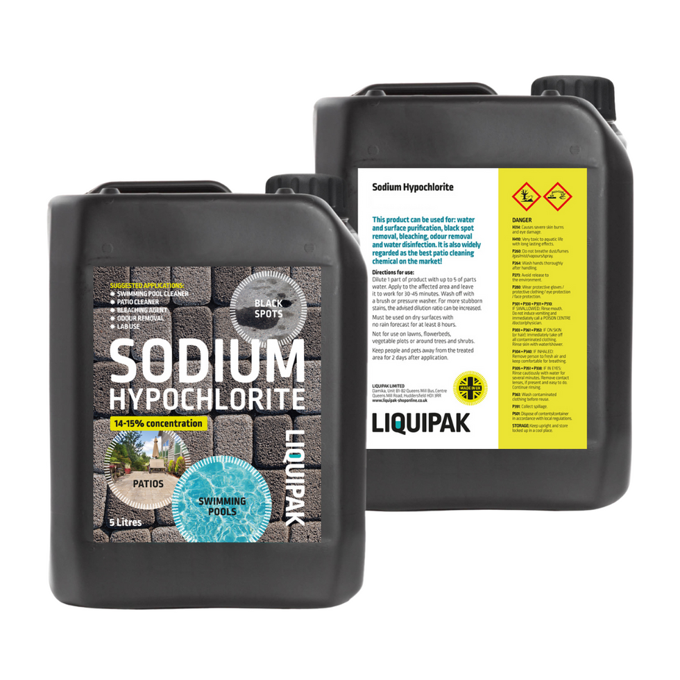 Sodium Hypochlorite 14-15% | Patio Cleaner 5-20 Litres – Liquipak