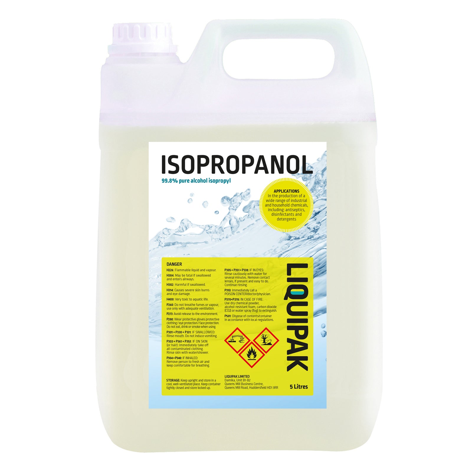 Liquipak Isopropyl Alcohol | IPA Isopropanol 99.8%