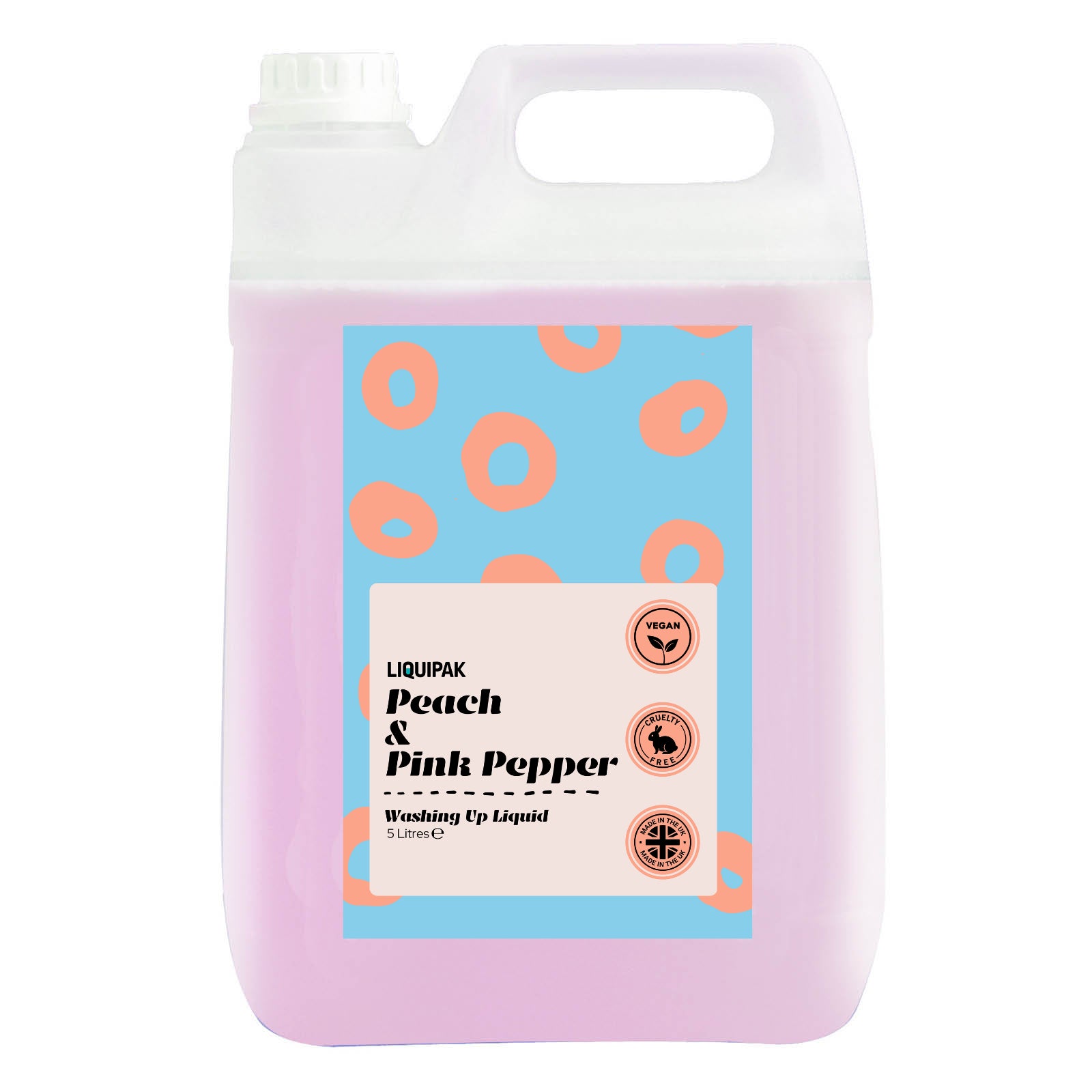 Liquipak - Vegan Washing Up Liquid | Peach & Pink Pepper