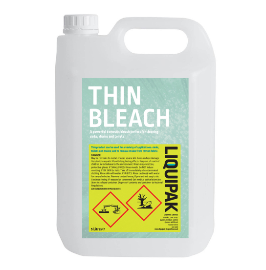 Thin Bleach 5-20L | Liquipak – Liquipak