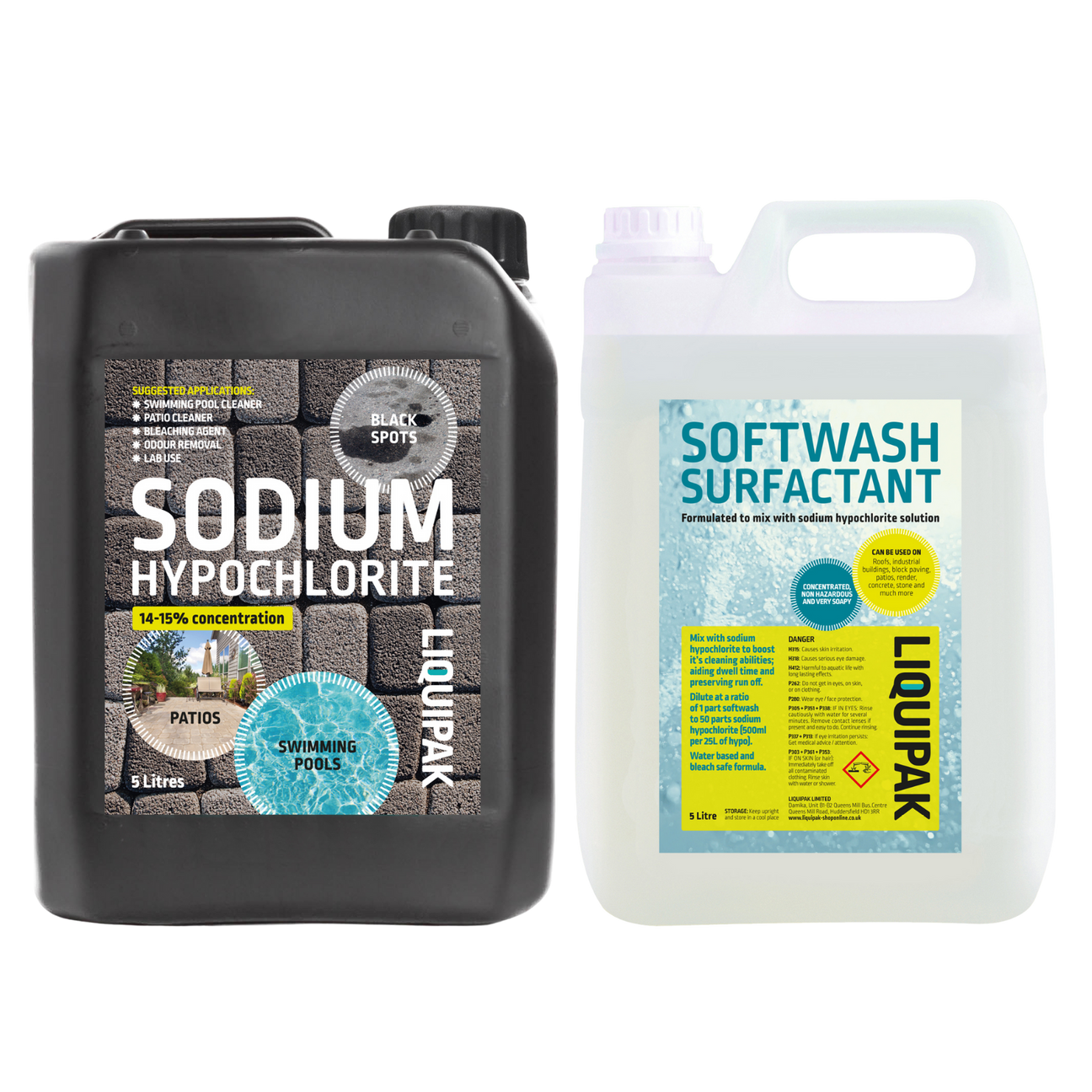 Sodium Hypochlorite 14-15% | Patio Cleaner 5-20 Litres – Liquipak